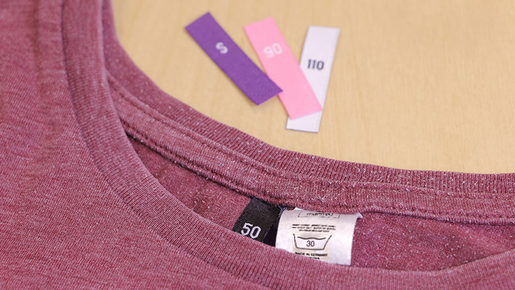 How to sew size tags onto your clothes